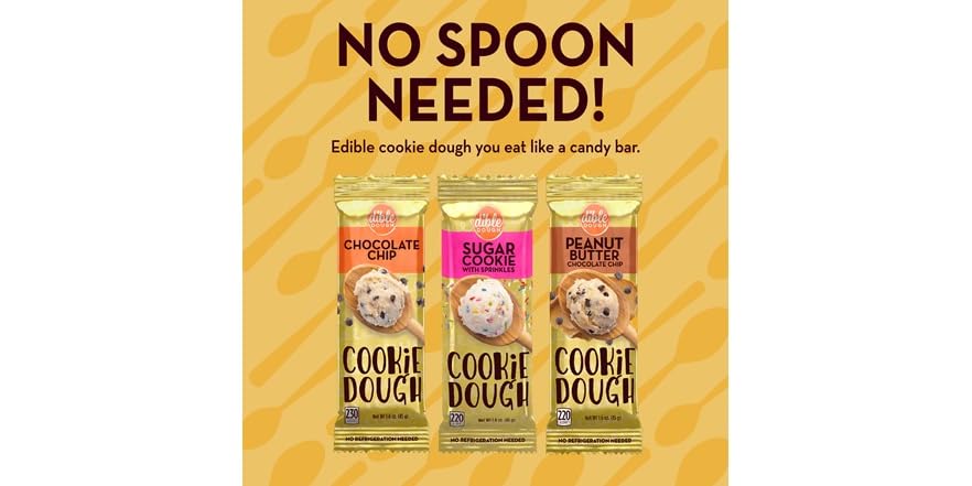 10Pk Dible Dough Shelf Stable Edible Cookie Dough