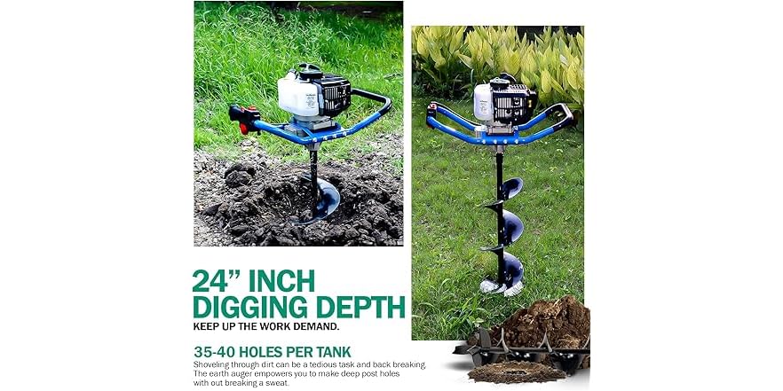 Landworks Earth Auger Power Head Heavy Duty
