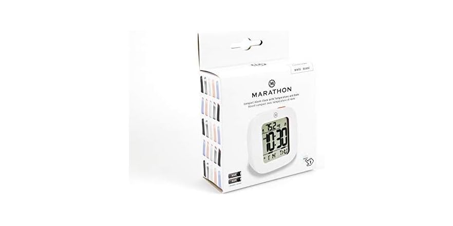 Marathon Small Compact Alarm Clock