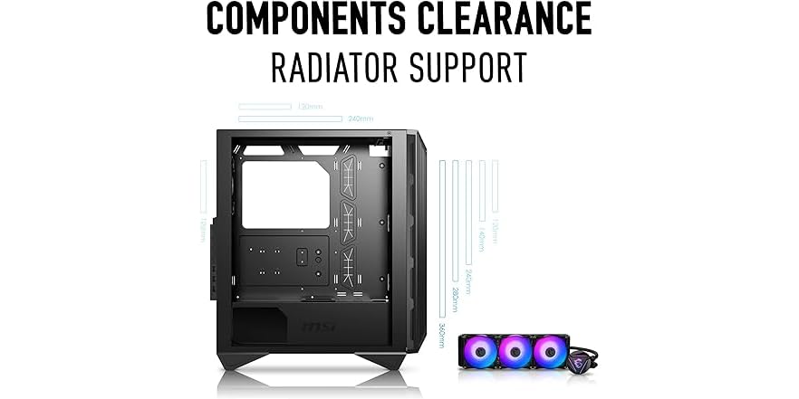 MSI MPG GUNGNIR 111R Mid Tower Gaming PC Case (Open Box)