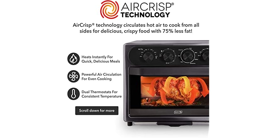 Dash Chef 7-in-1 Convection Toast Oven Cooker