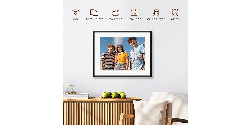 (NEW) Dragon Touch 15in FHD TS Digital Picture Frame (Open Box)