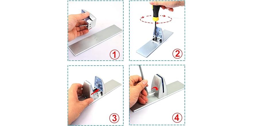 4 Pack T Shaped Desk Partition Clamps