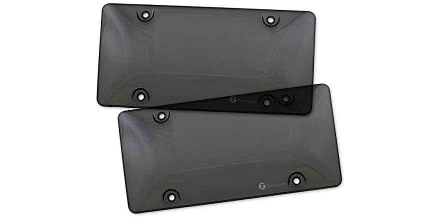 Tinted Bubble licence plate Shields 2 pk