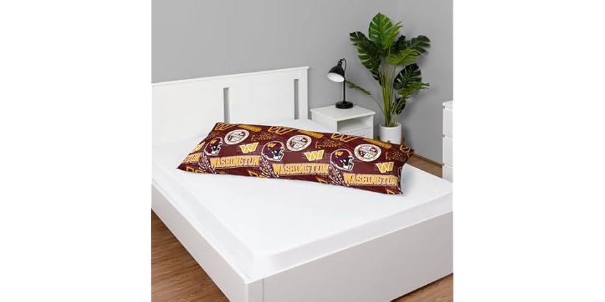 WASHINGTON COMMANDERS Printed Plush Body Pillow