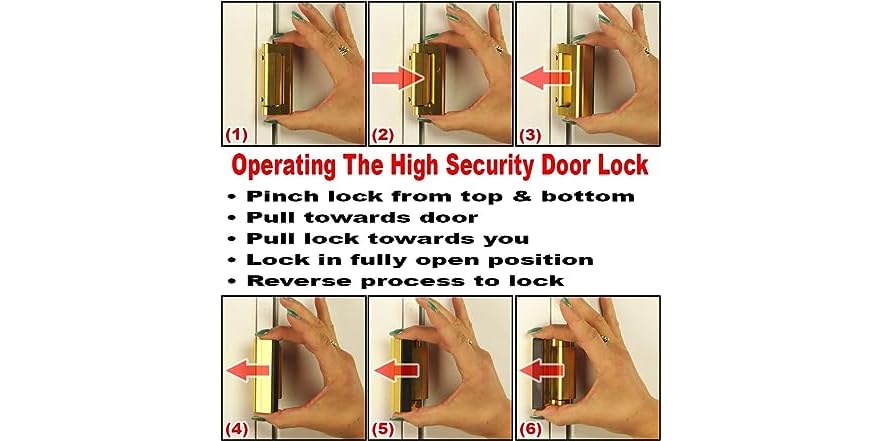 Defender Security Satin Door Reinforcement Lock