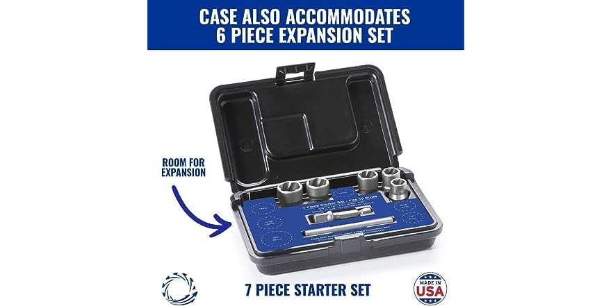 ROCKETSOCKET USA Made 7pc Extraction Socket Set