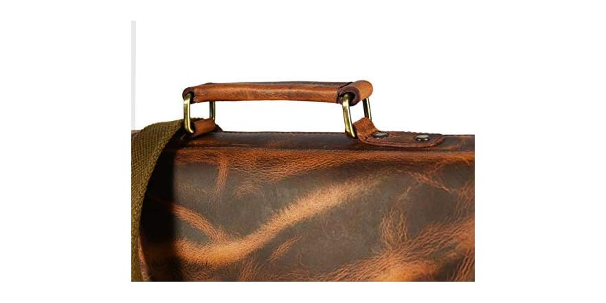 Aaron Leather Messenger Bag, 14.5"