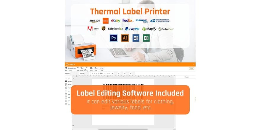 K Comer Shipping Label Printer