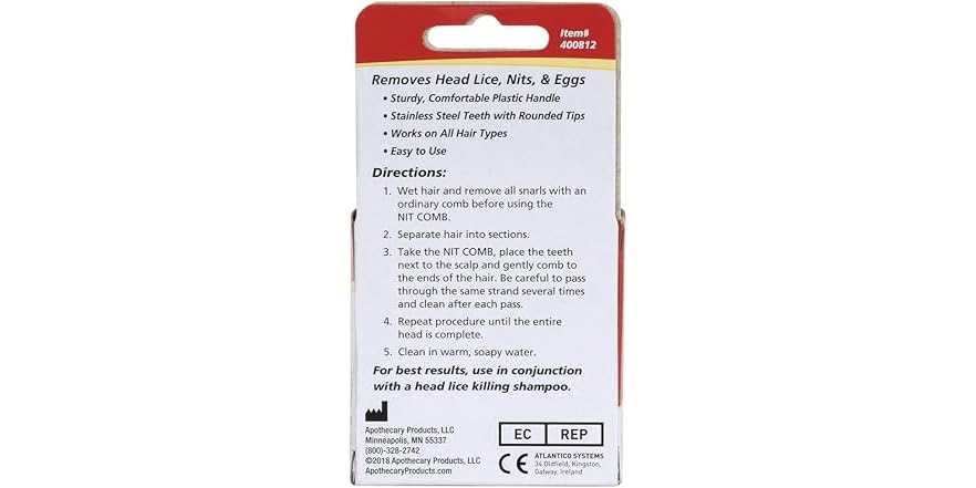 Acu-Life Lice & Nit Comb for Kids & Adults