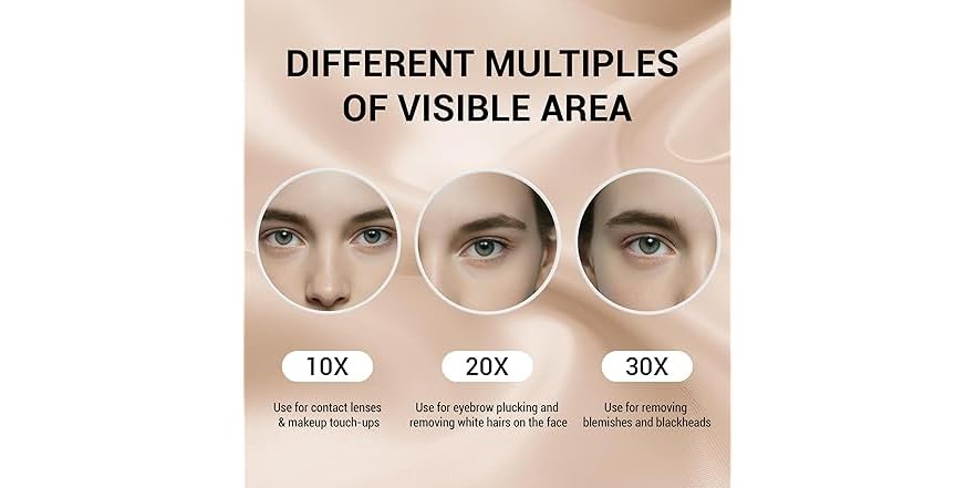 6 Pack Magnifying Mirror 10X & 20X & 30X