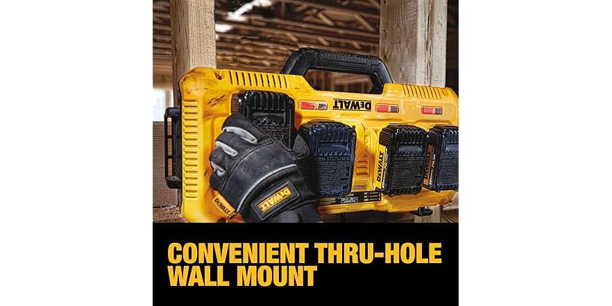 DEWALT DCB104 20V MAX* Rapid Charger, 4-Port
