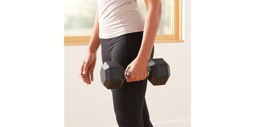 Amazon Basics Rubber Dumbbell 20 lb