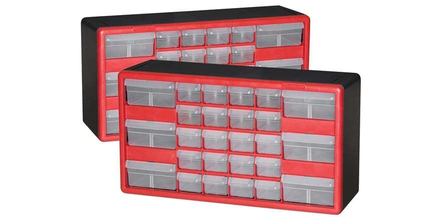 26-Drawer Hardware & Craft Cabinets 2-Pack