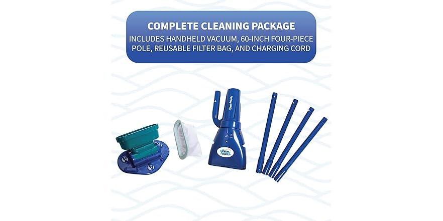 Blue Wave Pool Blaster Fusion PV-5 Hand-Held Lithium Cleaner