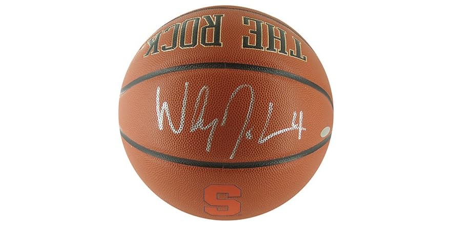 Wesley Johnson Rock Signed Basketball