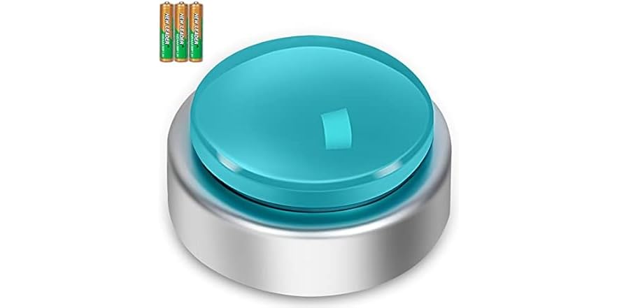 BATVOX Large Talking Button Alarm Clock