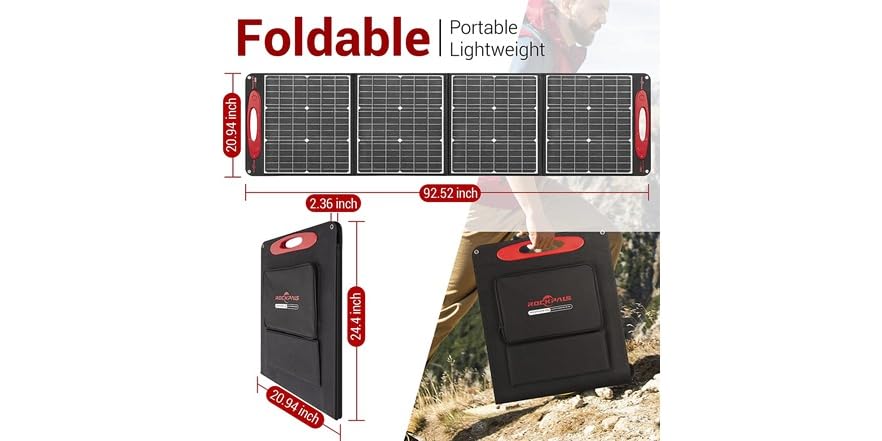 Rockpals 200W Portable Solar Panel