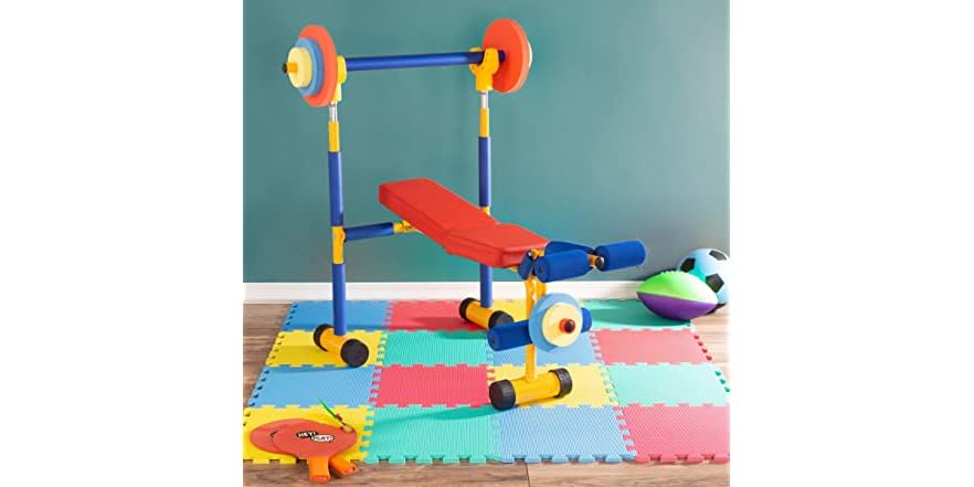 Children's Toy Bench and Leg Press Equipment