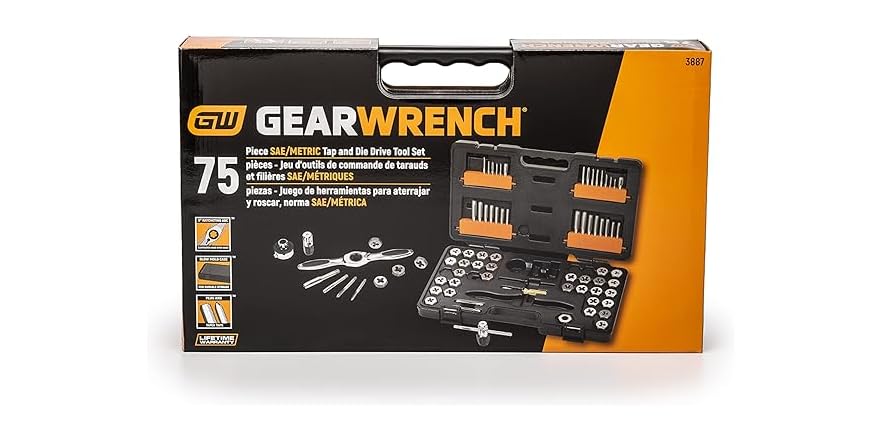 GEARWRENCH 77pc SAE/Metric Tap and Die Set -3887