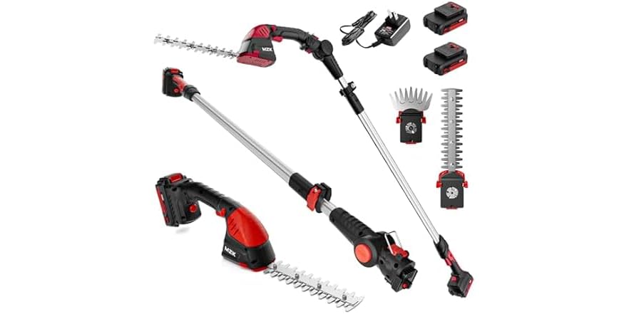MZK 2-in-1 20V Pole Mini Hedge Trimmer & Grass Shear (Open Box)
