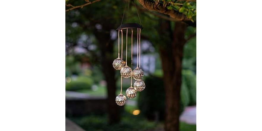 Solar Metal Orb Wind Chime