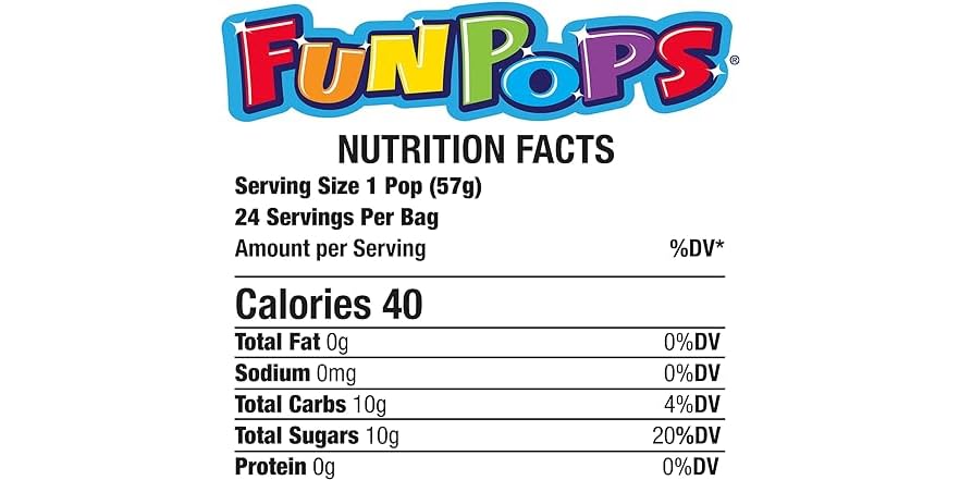 FunPops Frozen Ice Pop, Fruit 24ct