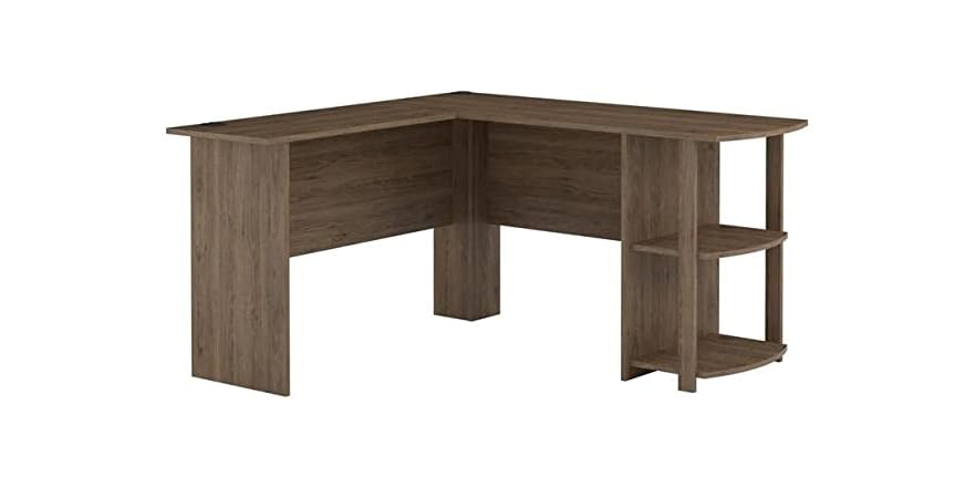 L-Desk with Bookshelves