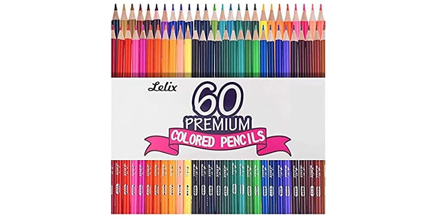 Lelix Colored Pencils 60 Unique Colors