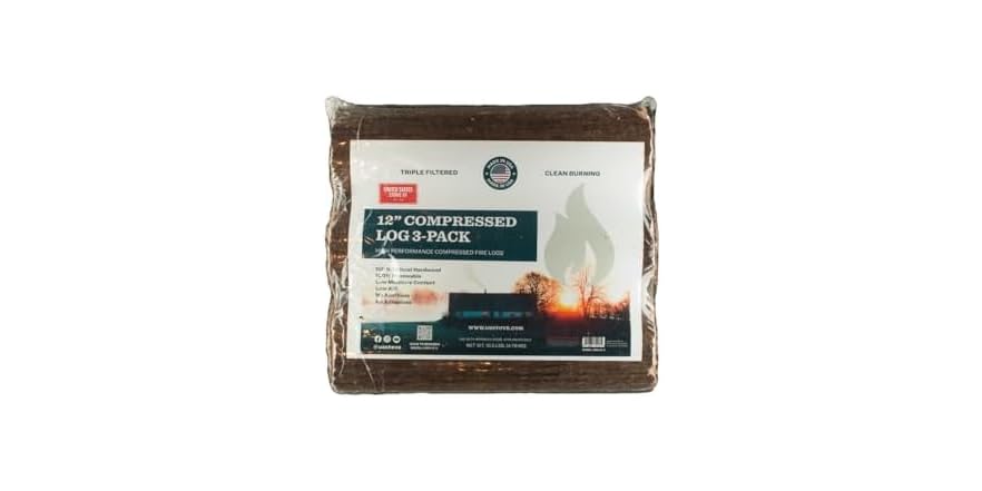 12" Compressed Log - 3 Pack