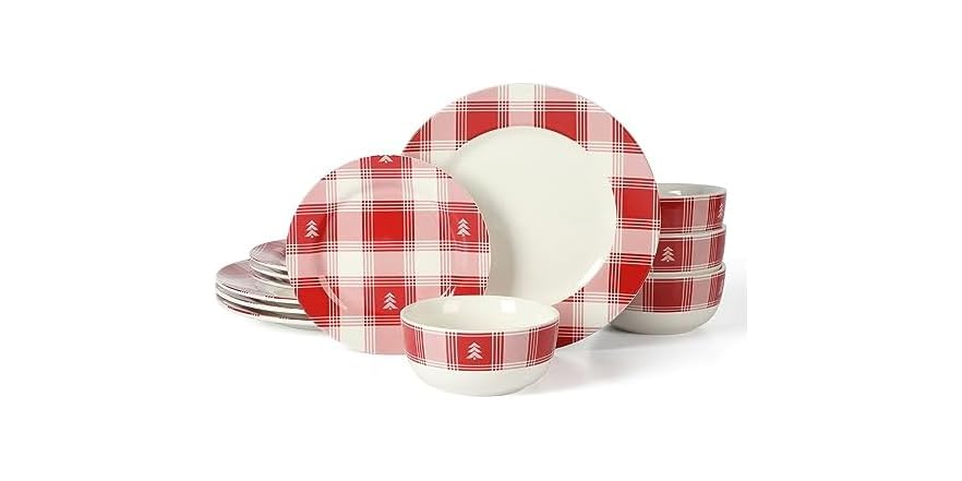Martha Stewart Plaid Dinnerware Set