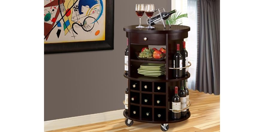 Serving Cart with Wine Storage