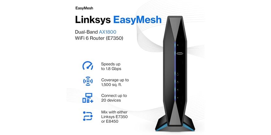 Linksys AX1800 Wi-Fi 6 Router (Open Box)