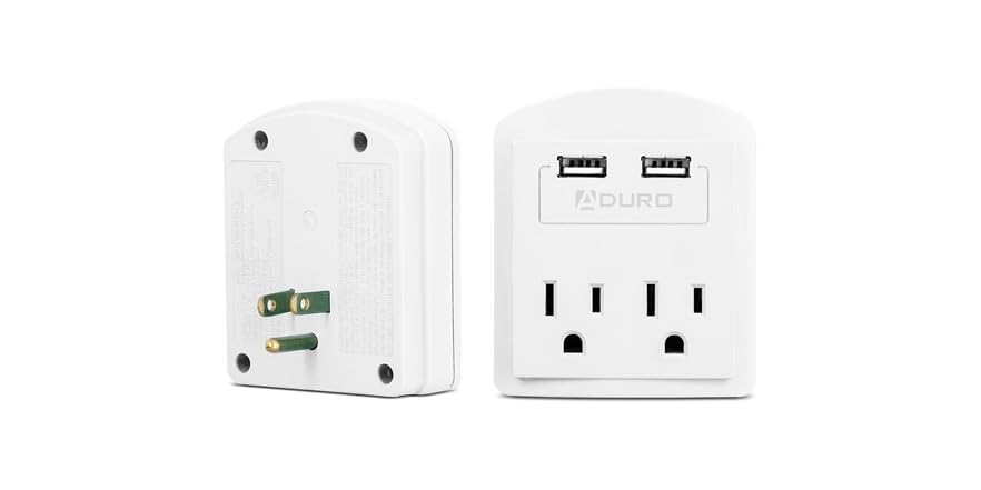 Aduro 2-Outlet & 2-USB Surge Protector