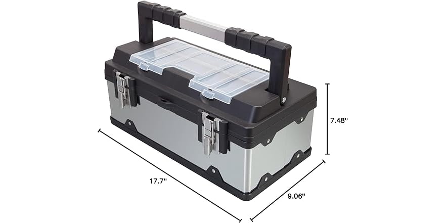 Torin 17in Steel&Plastic Portable Toolbox