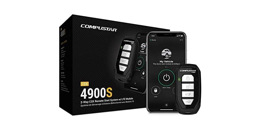 Compustar CSX4900-S 4-Button 2-Way, 3000' Remote Start System w/Drone ...