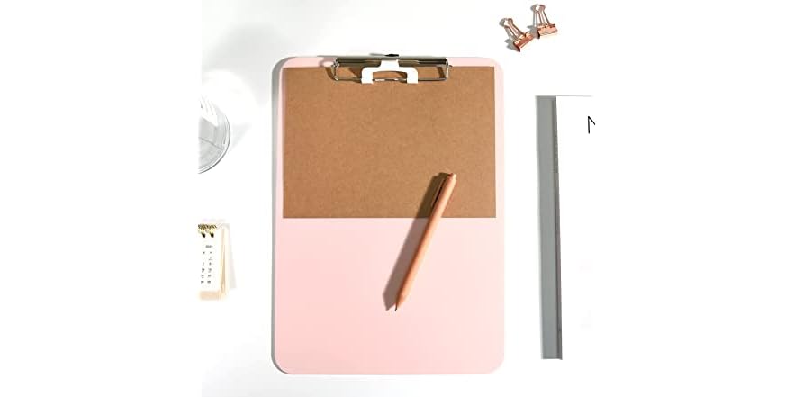 Plastic Clipboard, Pink