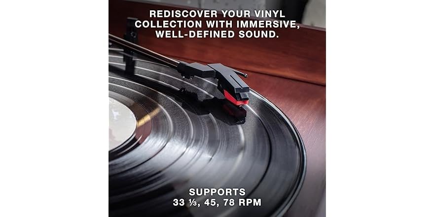(NEW) Victrola The Quincy 6-in-1 Bluetooth Record Player
