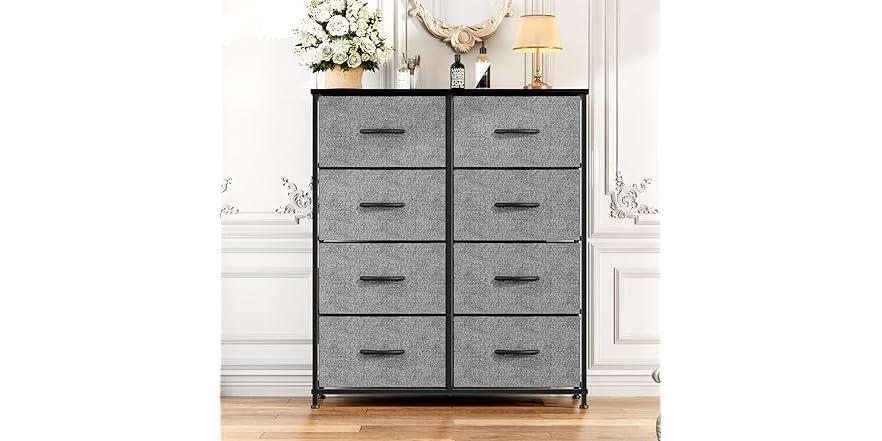 SMUG Fabric Drawers Dresser - 8 Drawers (Open Box)