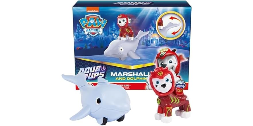 Paw Patrol, Aqua Pups Marshall and Dolphin