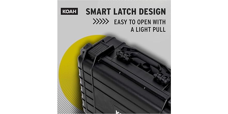 Koah Weatherproof Hard Case with Customizable Foam
