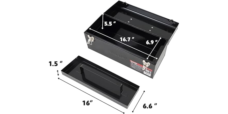 Pro-Lift Steel Tool Box – 17-inch