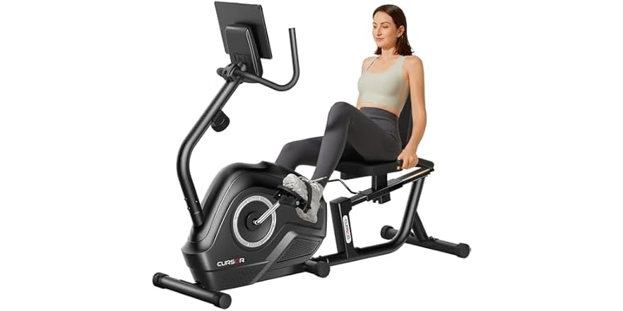 CURSOR FITNESS Recumbent Exercise Bike, Stationary Bikes for (Open Box)
