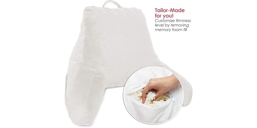 Clara Clark Reading Pillow with Shredded Memory Foam