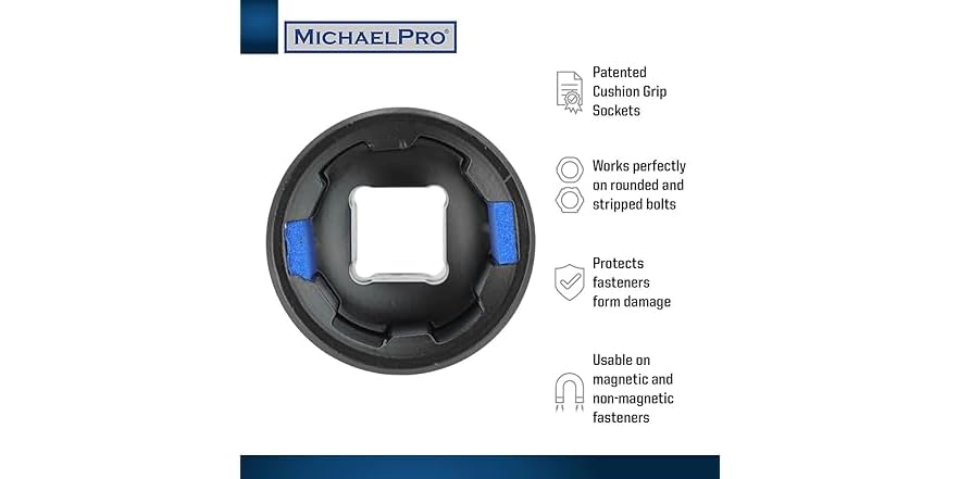MichaelPro 9Pc Oxide Cushion Grip Sockets