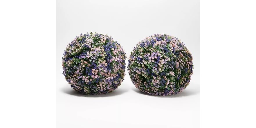 (2) Wicker Park Faux Flower Spheres (Choose Color)