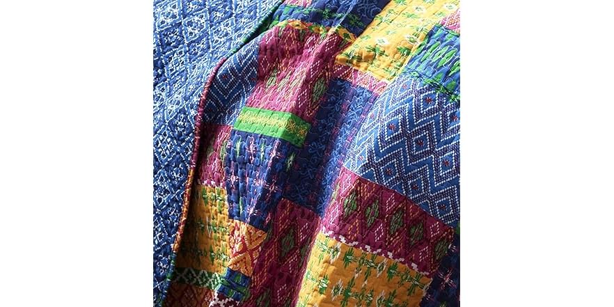 Lush Decor Misha Cotton Quilt Set Queen