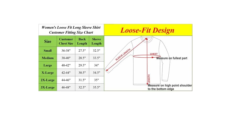 3PK ASST Womens Loose Fit L/S Basic Tee