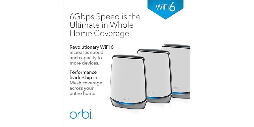 Netgear RBK853-100NAR NETGEAR Orbi Tri-band Mesh (RB