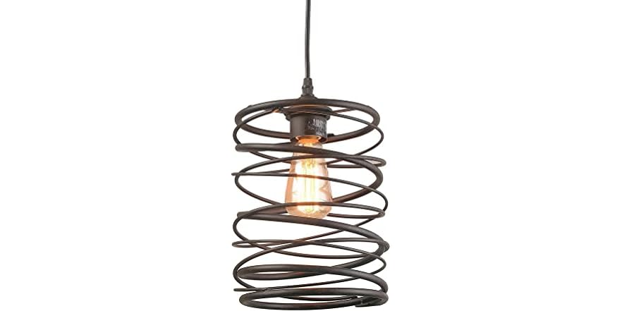 Rustic Ceiling Rust Cage Ceiling Lamp